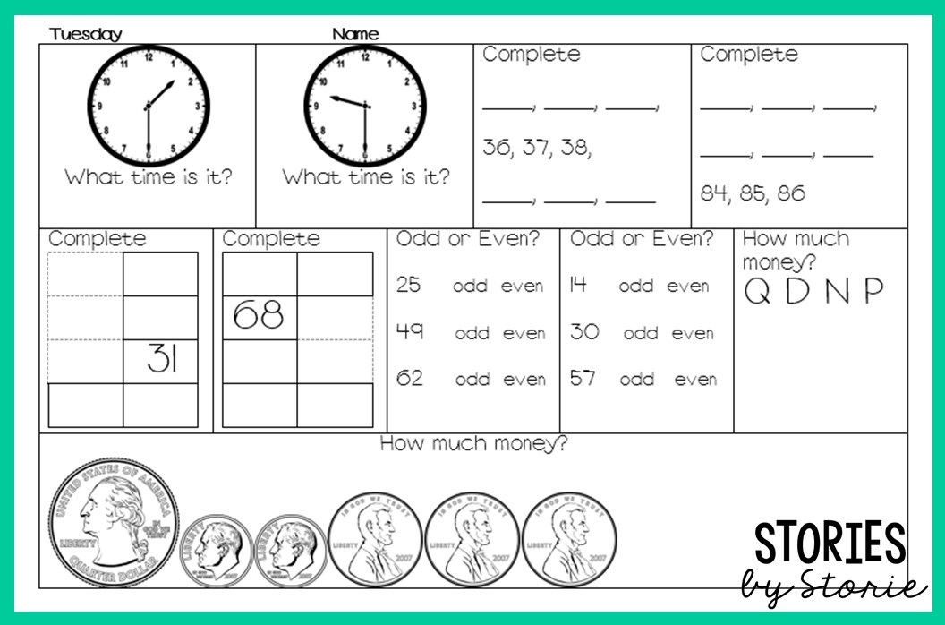 Morning Work - Using a Daily Math Review