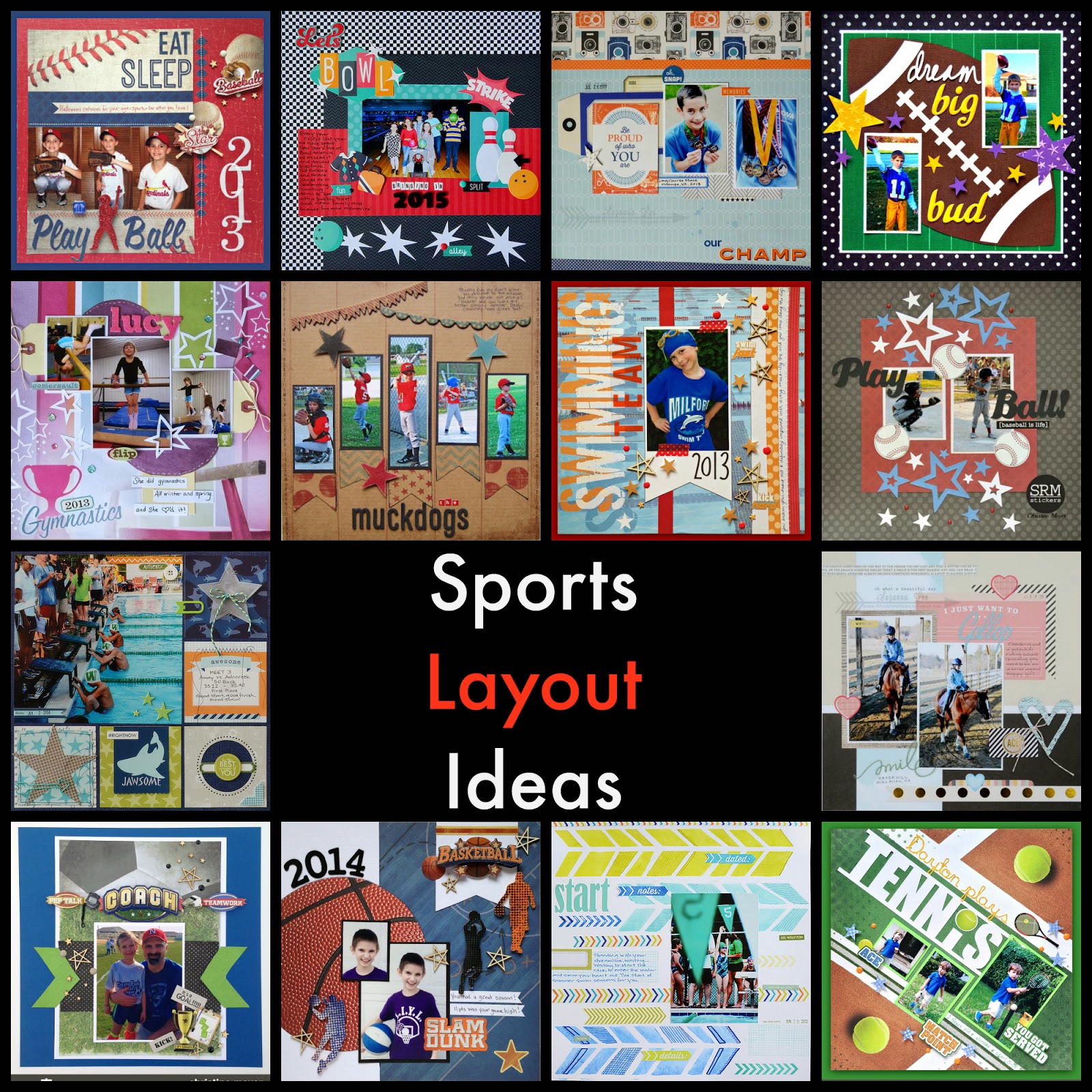 Scrapping with Christine: 14 Sports Layout Ideas