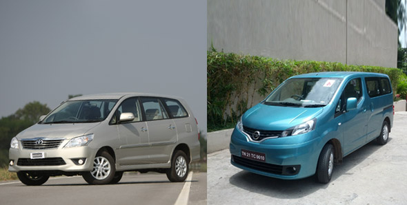 AUTOVELOs: Car Comparision : Toyota Innova vs Nissan Evalia