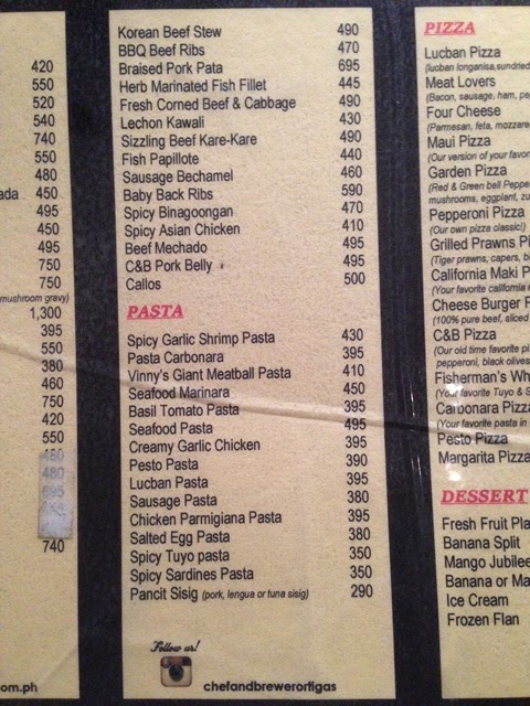 ERICJAZ FOODIES: CHEF AND BREWER CAFE AND RESTAURANT