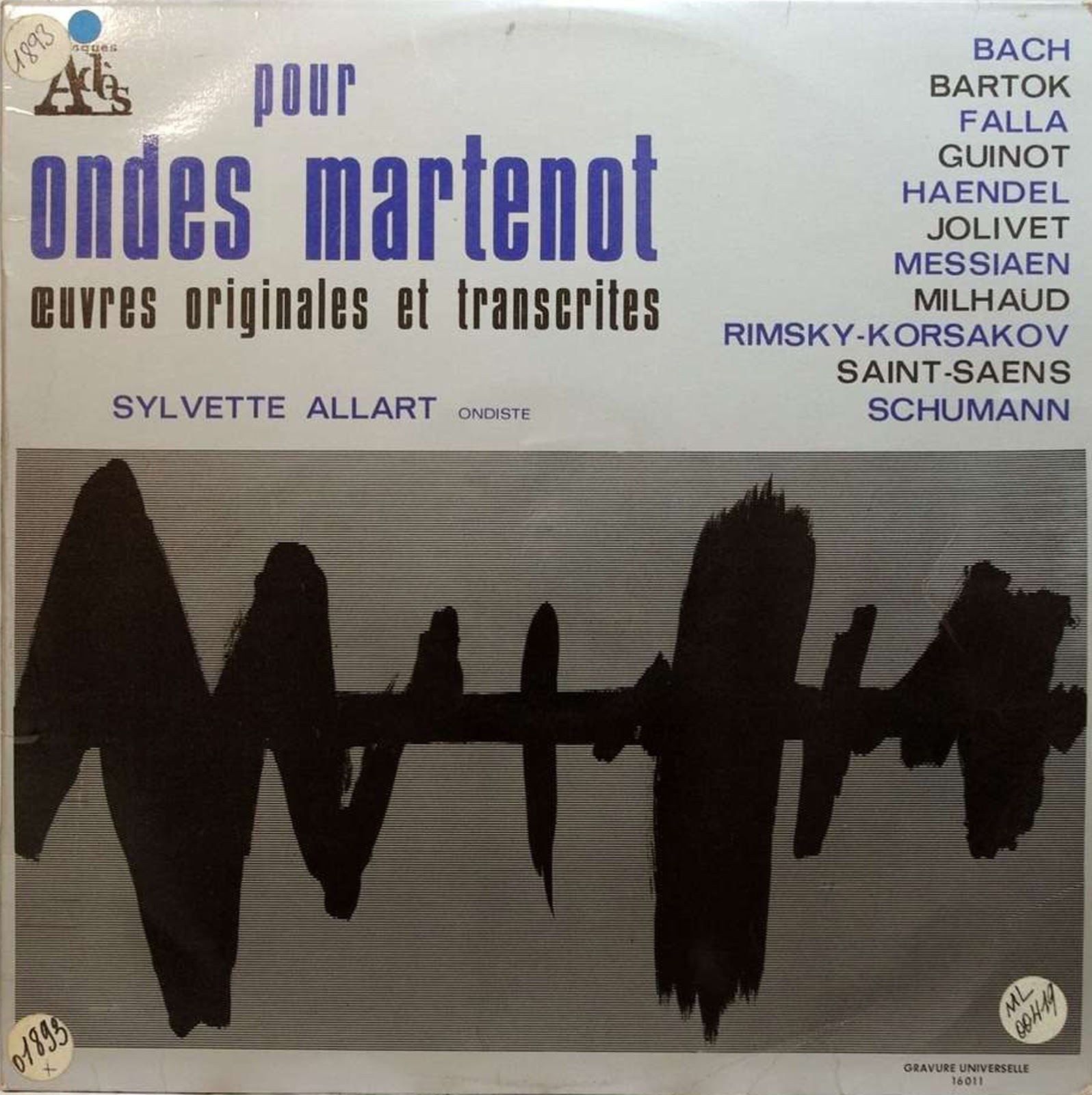 ELECTRONIC ORGY: Sylvette Allart ‎– Pour Ondes Martenot - Œuvres ...