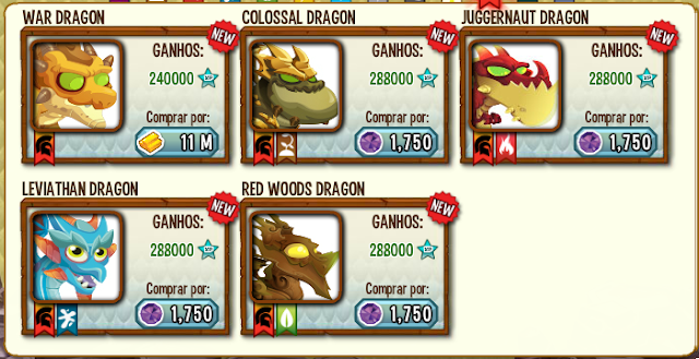 Manual do Dragon City: Novos elementos!!!