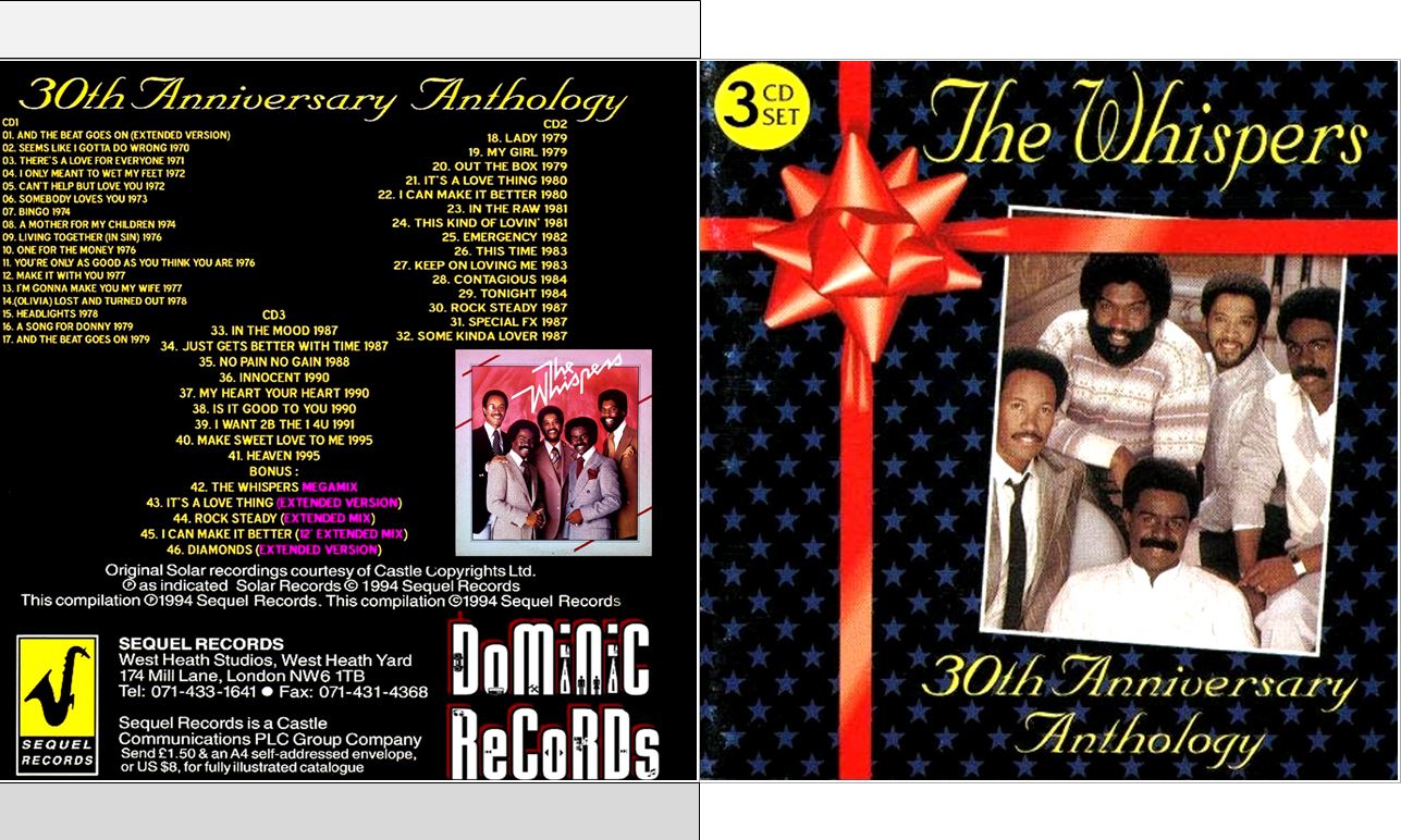 MUSICOLLECTION: THE WHISPERS - 30Th Anniversary Anthology 3CD - 2011