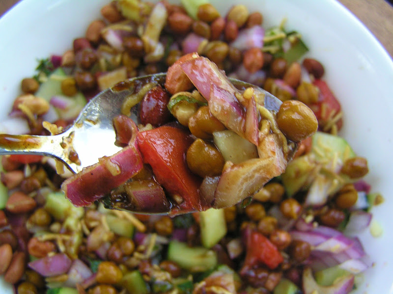 The Melting Pot: Kala Chana Chaat / Black Chickpeas Spicy Salad
