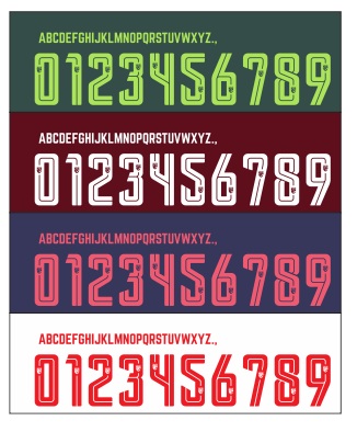 Font Number Football: Font Thailand 2019 Warrix Sport