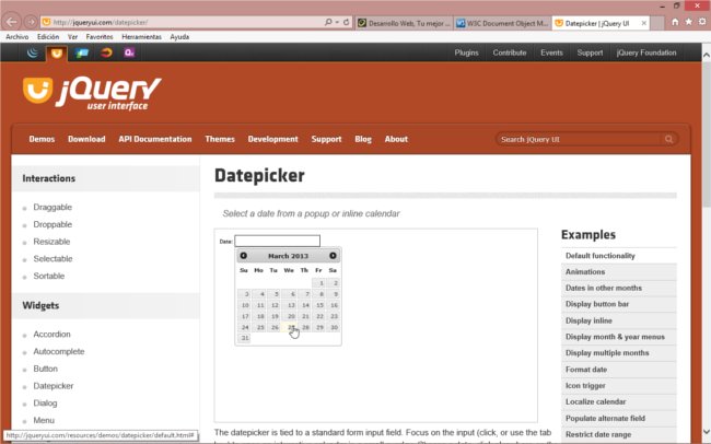 jQuery UI Datepicker - programandocontigo jQuery UI Datepicker - programandocontigo