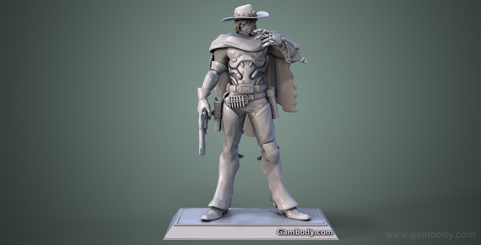 Overwatch - McCree 3D Model | Static Figurine | 3D Printing Designs