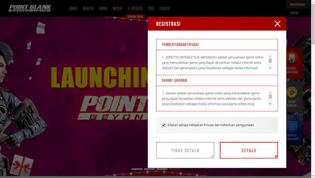 Cara membuat akun point blank