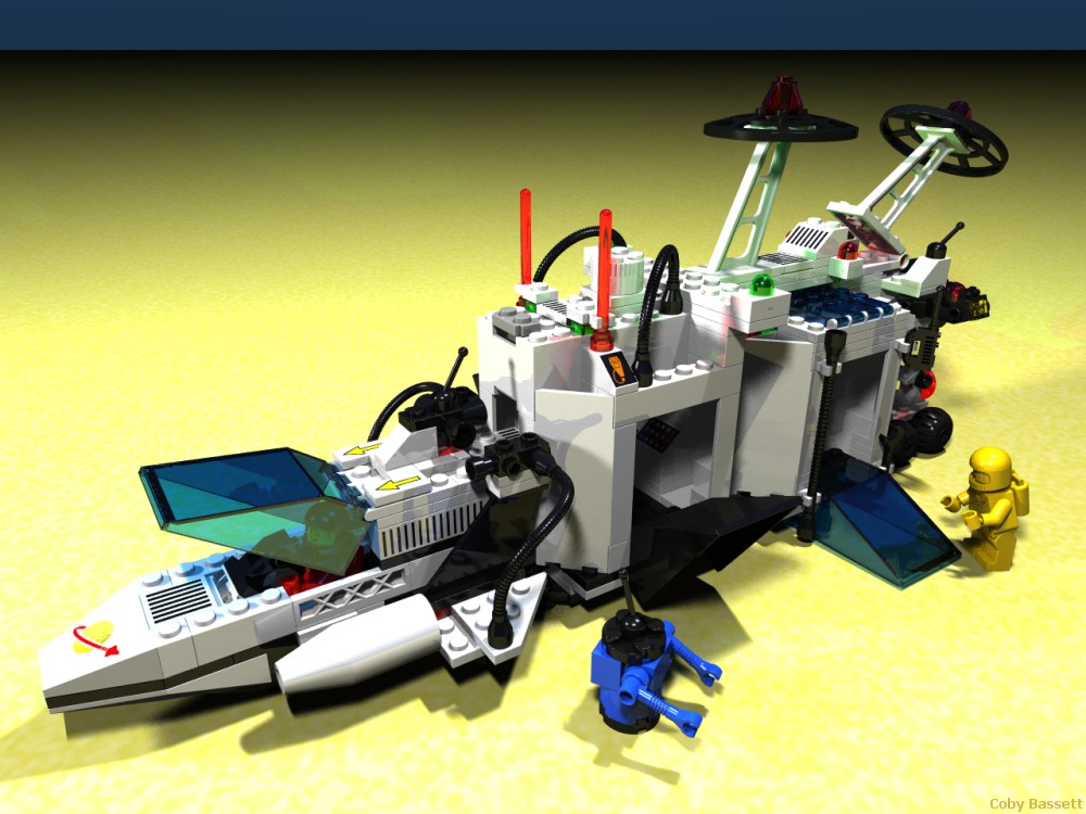 Ray-Traced Lego Mania: 6783 - Sonar Transmitting Cruiser