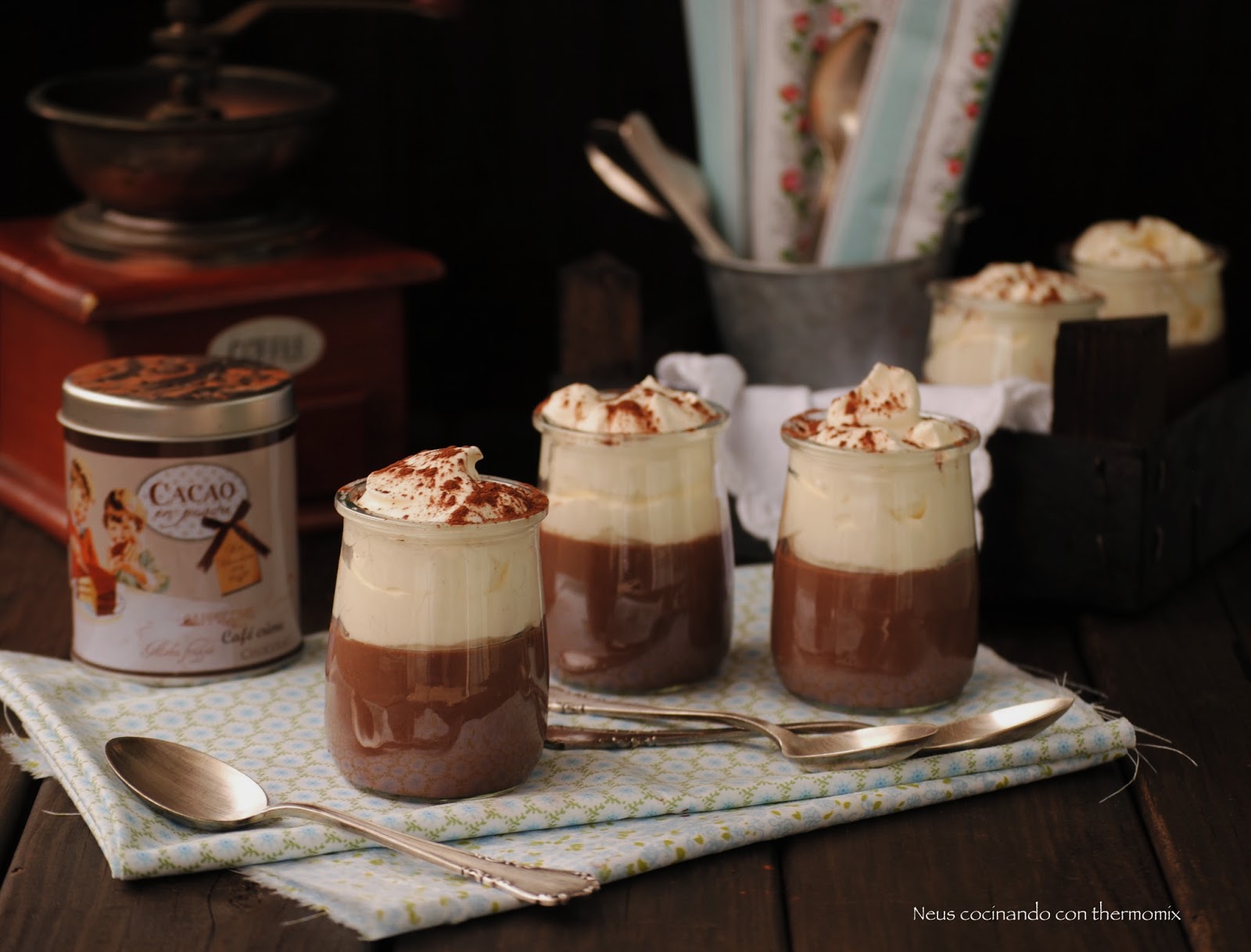 Vasitos de chocolate con nata sin lactosa con thermomix - Cocinando con ...