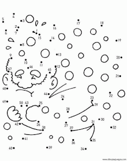 Fichas de Primaria: Ficha de unir puntos de Navidad