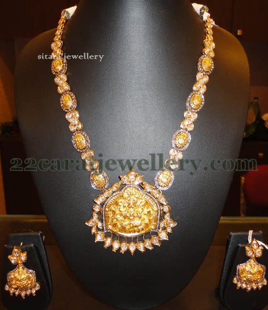 Vintage Temple Set with Diamonds - Jewellery Designs