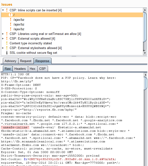 H3xstream S Blog Auditing Csp Headers With Burp And Zap