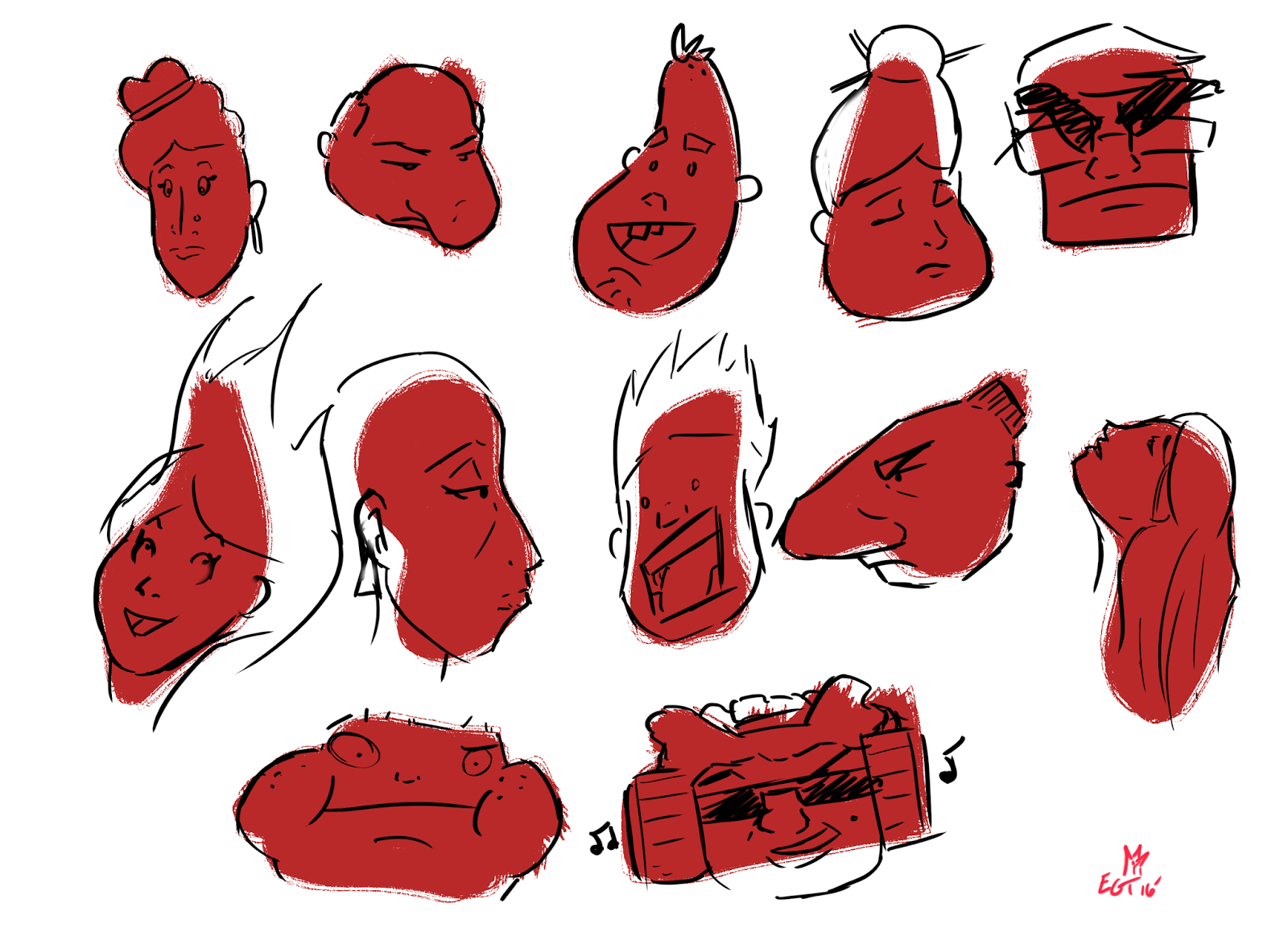 Eythan Taneyhill 487e Character Design Shape Language Exercise