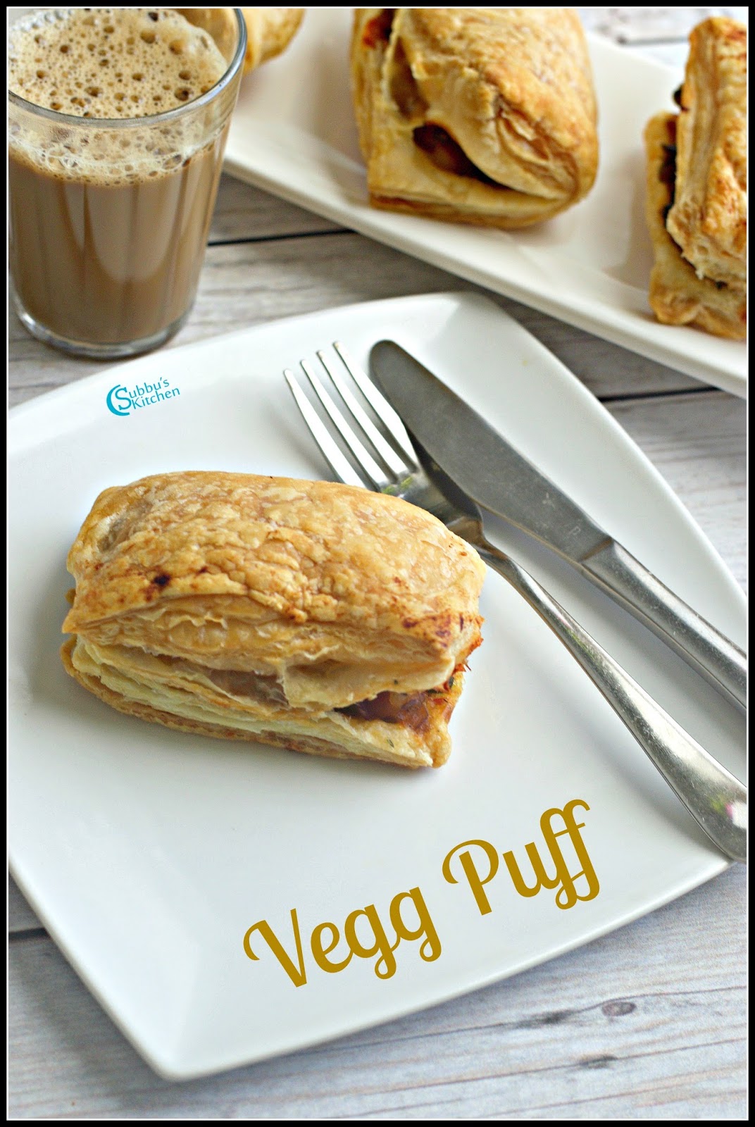 Bakery Style Vegetable Puff Recipe | Vegg Puff Recipe - Subbus Kitchen