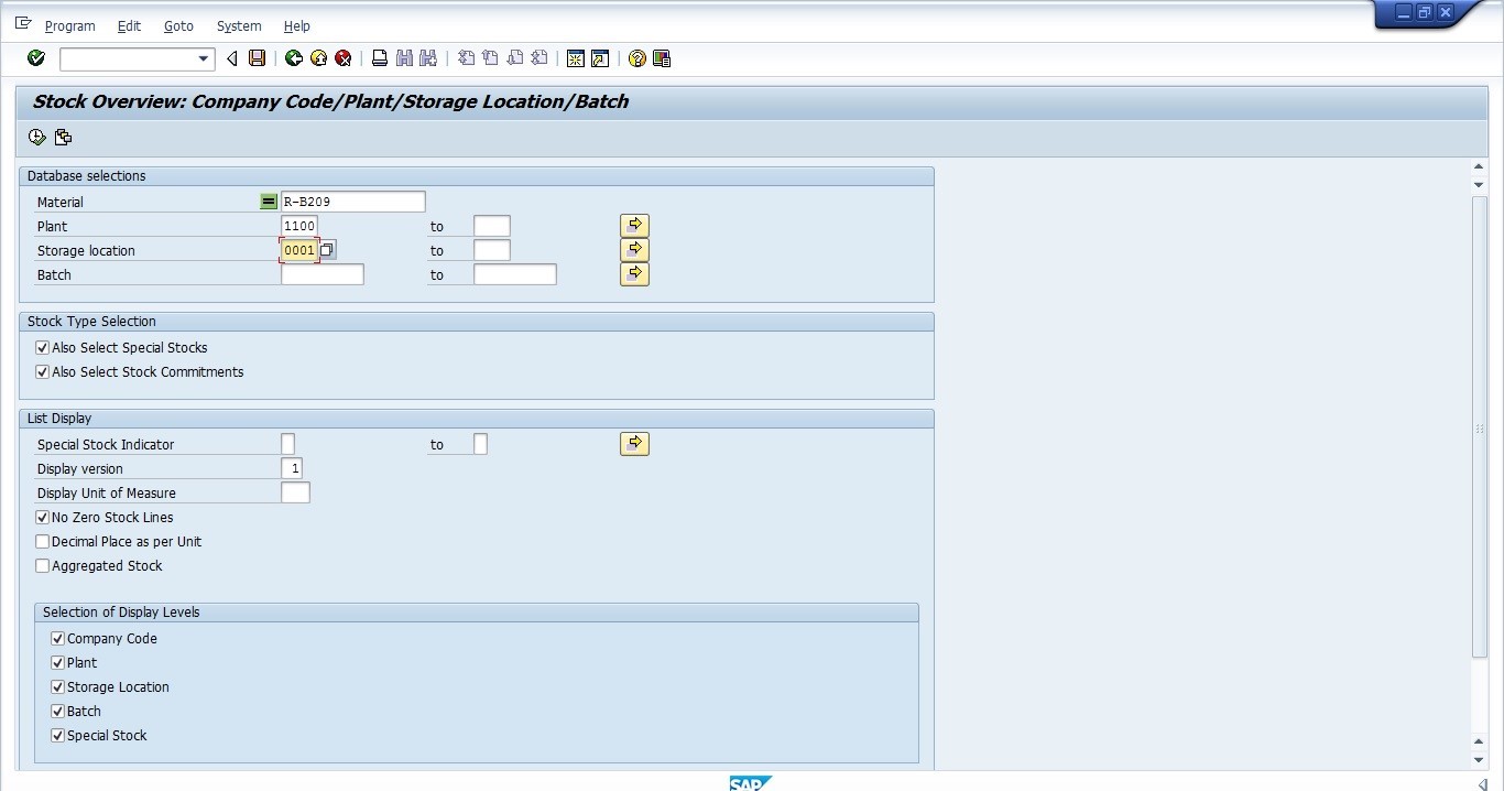 SAP ERP || Bangladesh : SAP MMBE Stock Overview