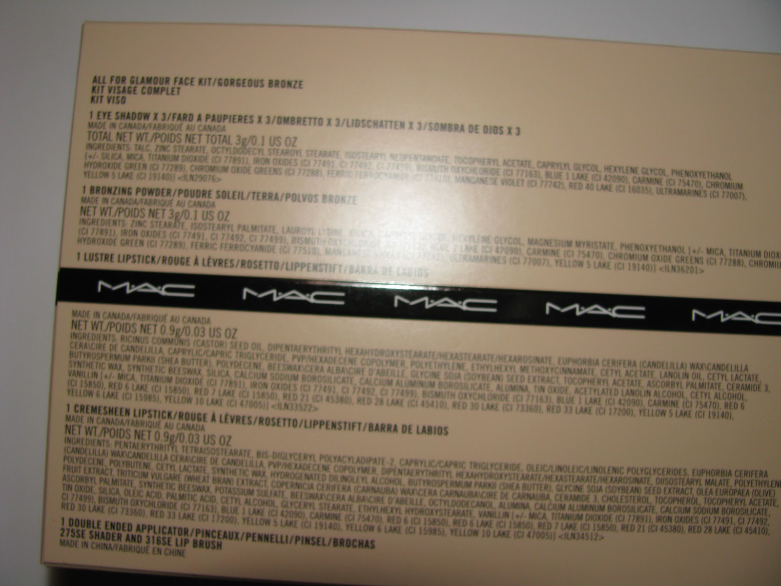 The Beauty Alchemist: MAC All For Glamour Face Kit - Gorgeous Bronze ...