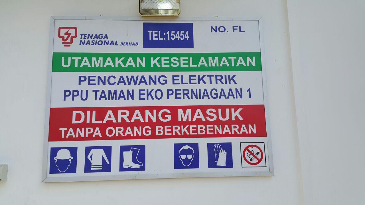 HIP Road Safety Signboard Puchong: Tenaga Nasional (TNB) substation ...