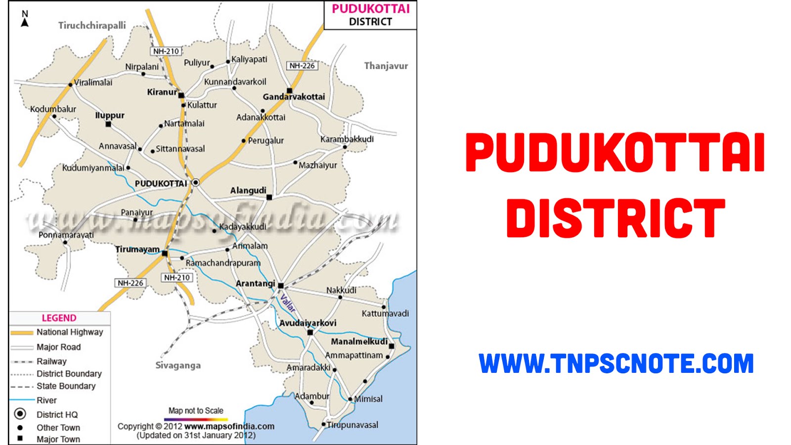Puthukottai District Information, Boundaries and History from Shankar ...