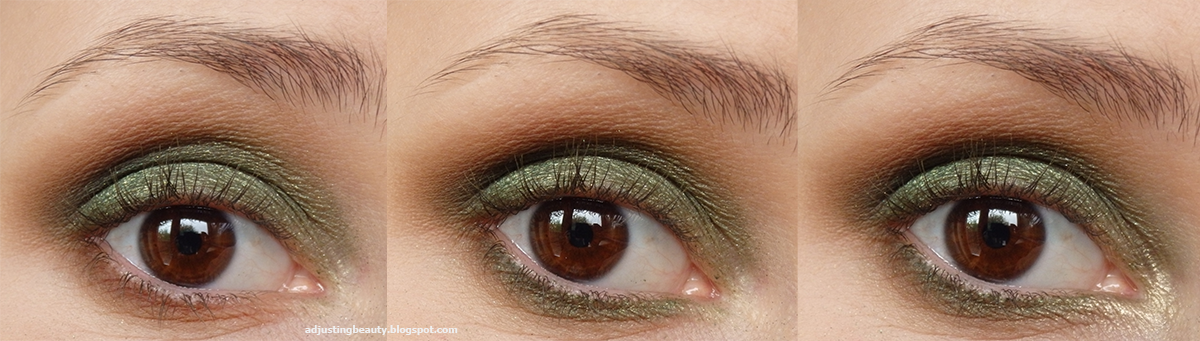 Forest green eye makeup - Adjusting Beauty