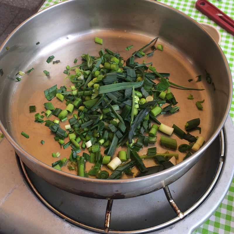 c-cooking: Rustic Cilantro & Spring Garlic Pesto