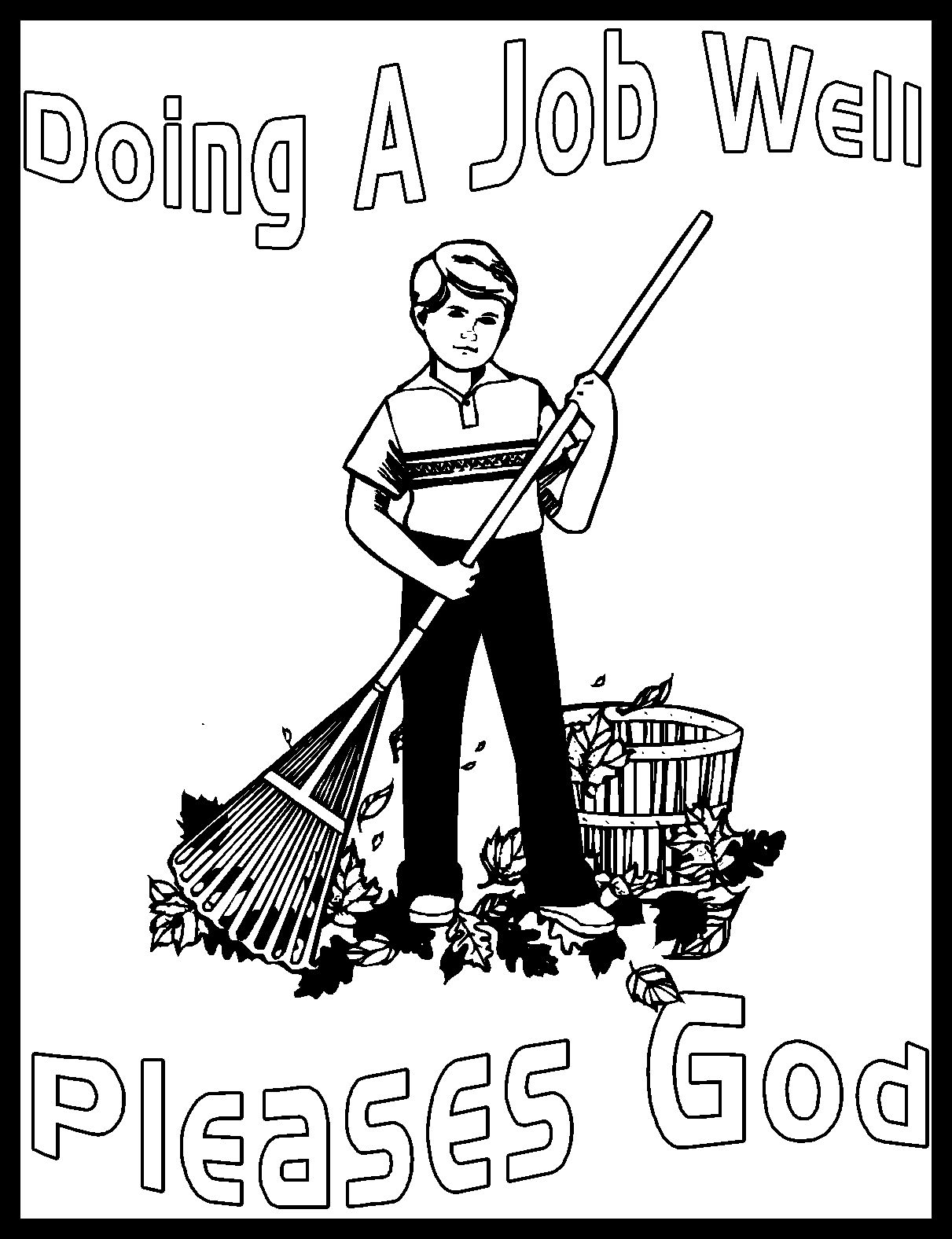 Children's Gems In My Treasure Box: Coloring Sheets On Being A Good Worker