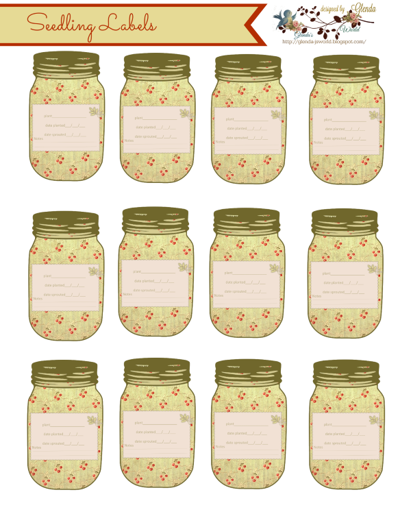 glenda's World : Seedling Labels