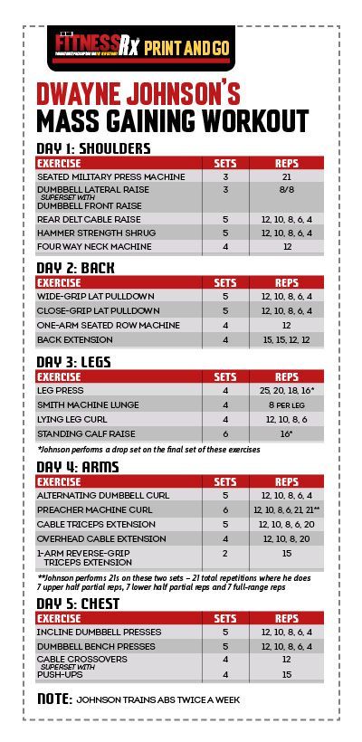 The Rock, Dwayne Johnson's Workout Routine ~ multiple fitness