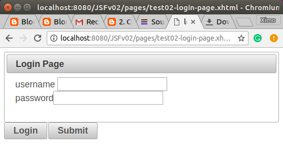 2. Create a Maven JSF project and a simple login page