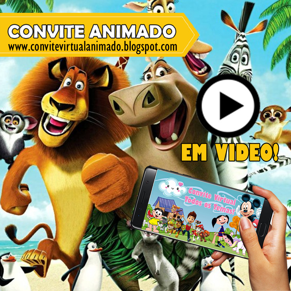 Faça Lindos Convites Virtuais Animados ~ Sua Festa Digital