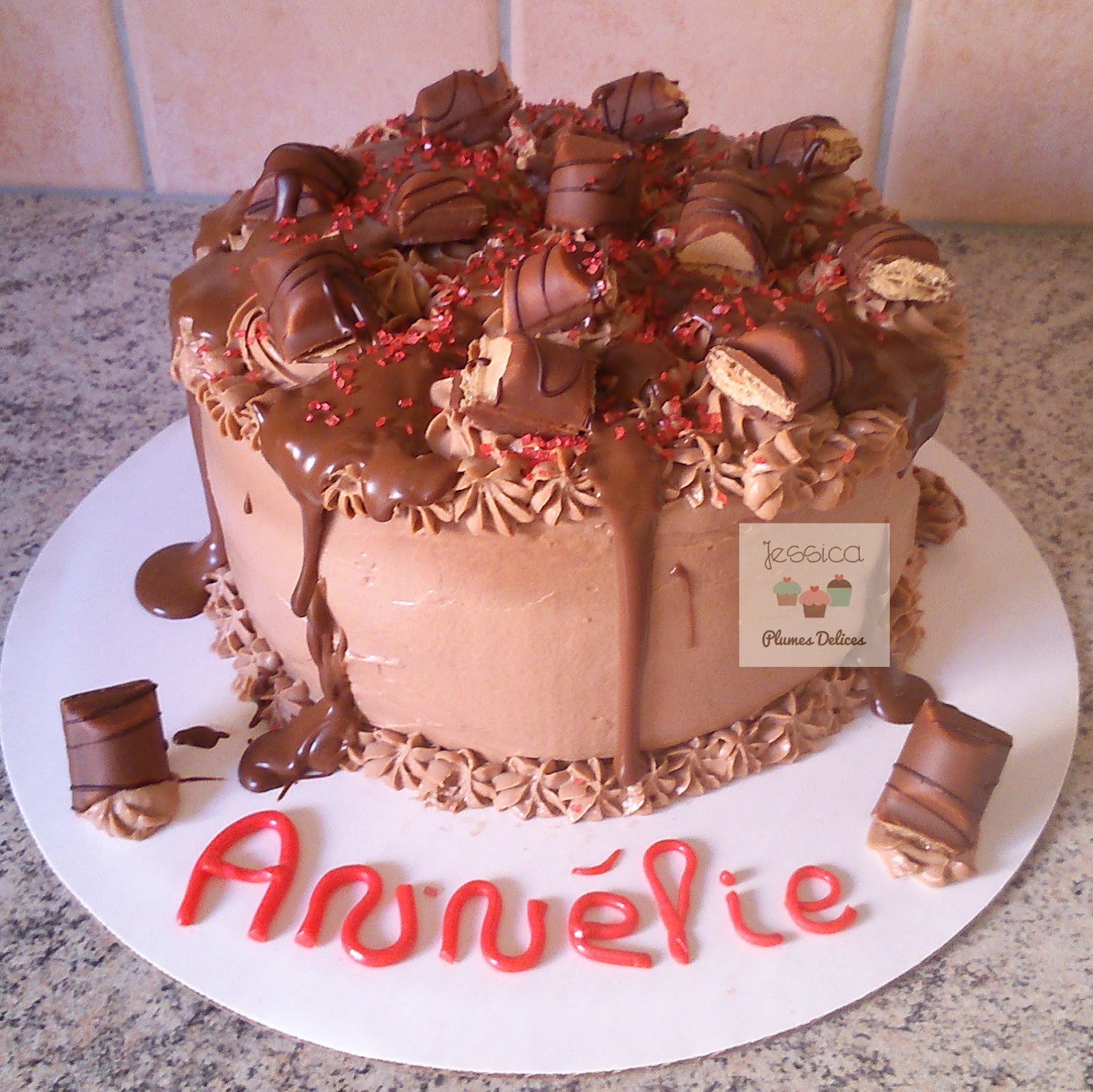 Plumes & Délices: Layer cake Kinder bueno