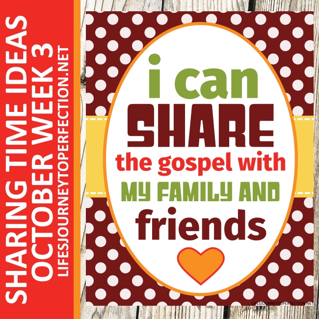 Life's Journey To Perfection: 2018 Primary Sharing Time Ideas for ...