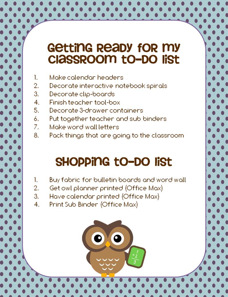 Hootin' Around the Classroom: My Fabulous Finds and To-Do List!!