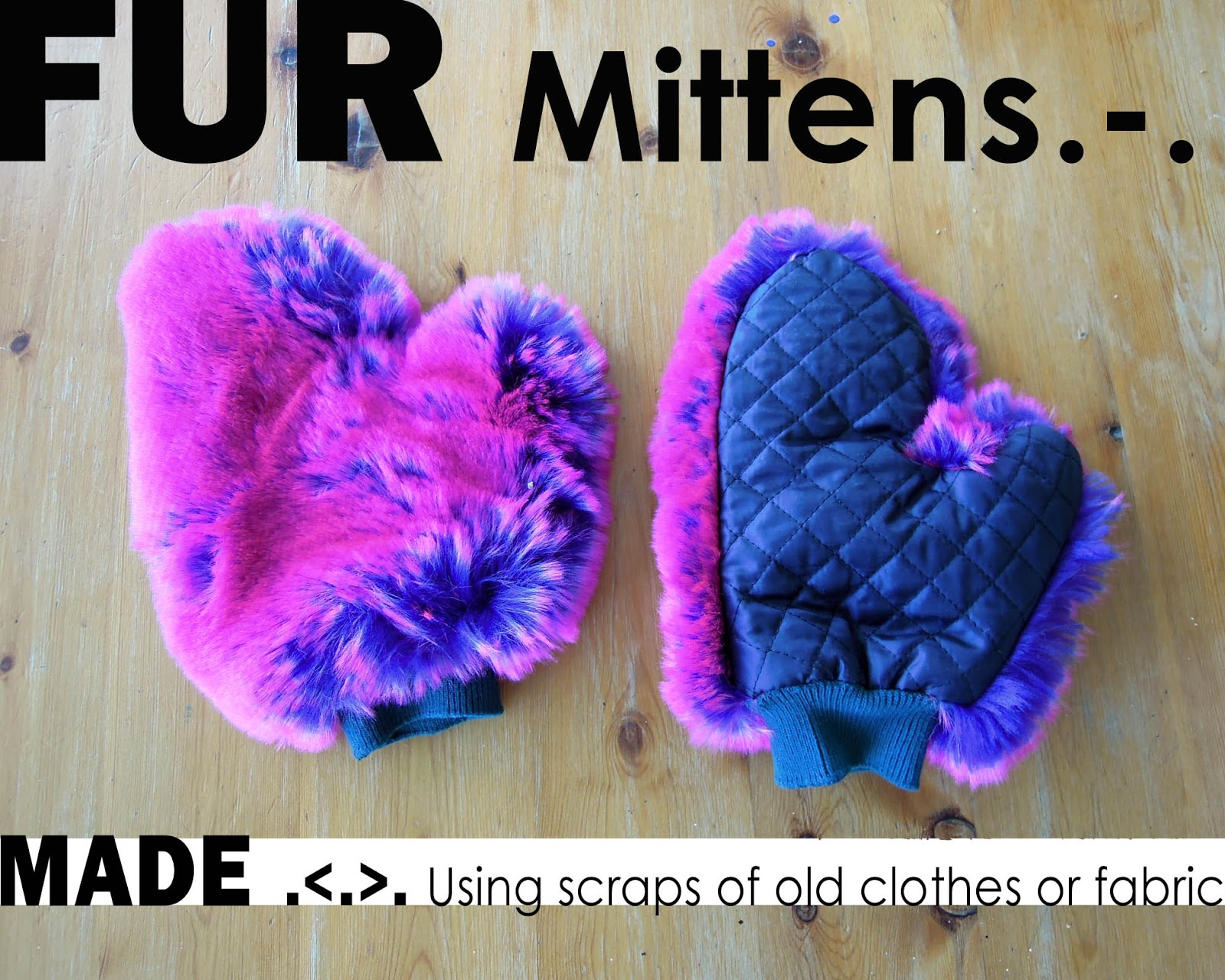 Refashion Co-op: HOW TO MAKE FUR MITTENS