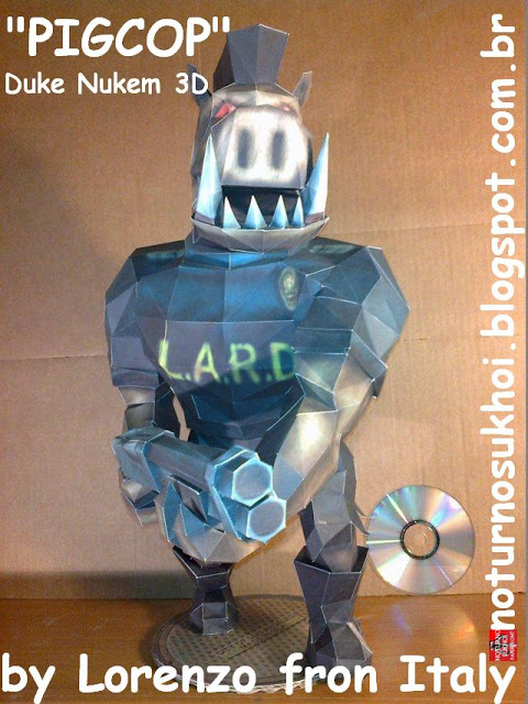 Duke Nukem 3D Papercraft - Pig Cop | Papercraft Paradise | PaperCrafts ...