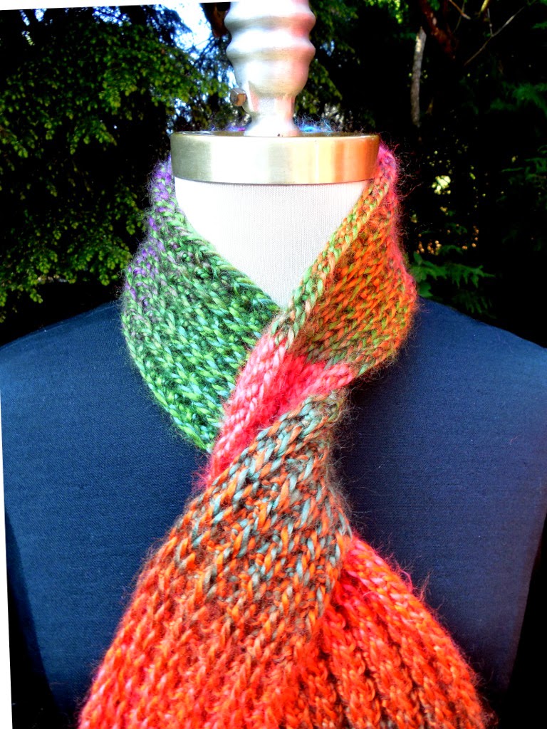 The Fiber Bug: Styling the Garter Slip Rib Scarf #3