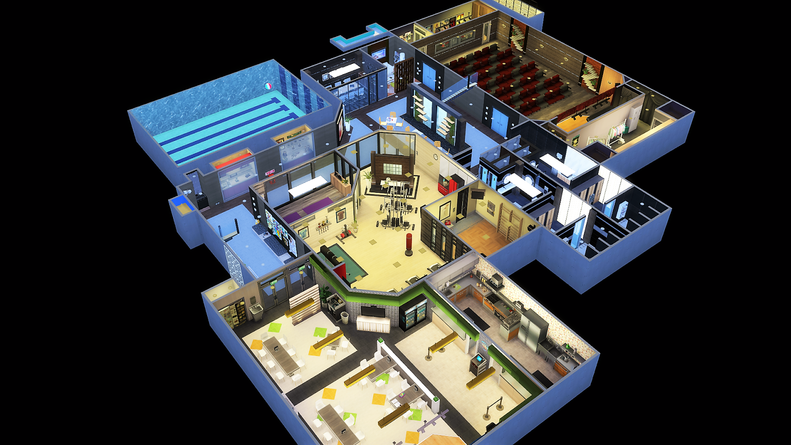 sim house design workshop: Sims 4 Rainbow High School ----- 七彩中学