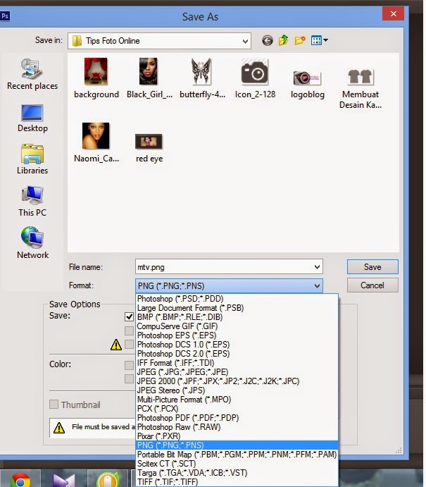 Cara mengubah Gambar Format JPG ke PNG