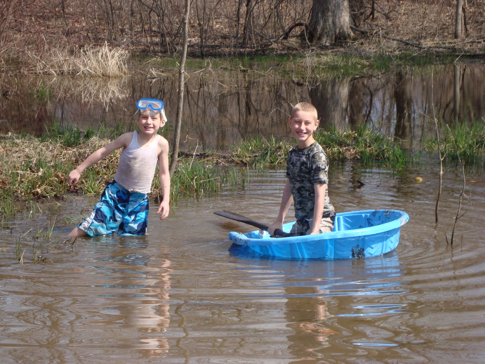Life with four boys...coffee please!: It's Spring Break - Swamp (Mud ...