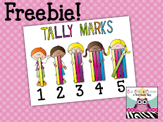 Glue Sticks & Crayons: Tally Mark Freebie Poster!