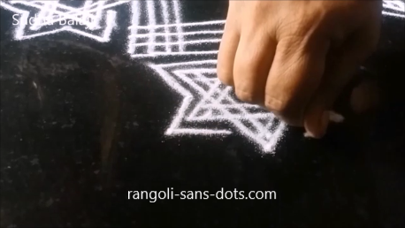 Star rangoli designs for Friday simple