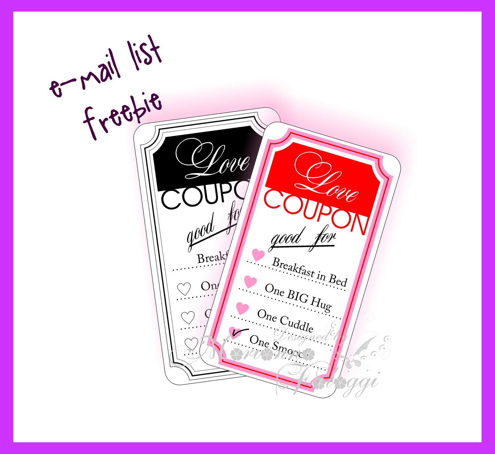 When the Scrap Hits the Fun!: Love coupon card and a freebie!!