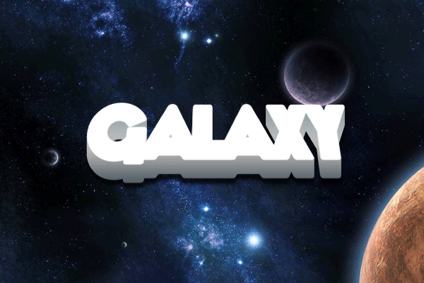 Galaxy Style Text Effect