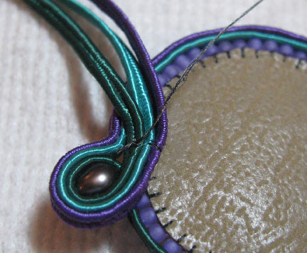 Necklace with soutache braid trim - part two