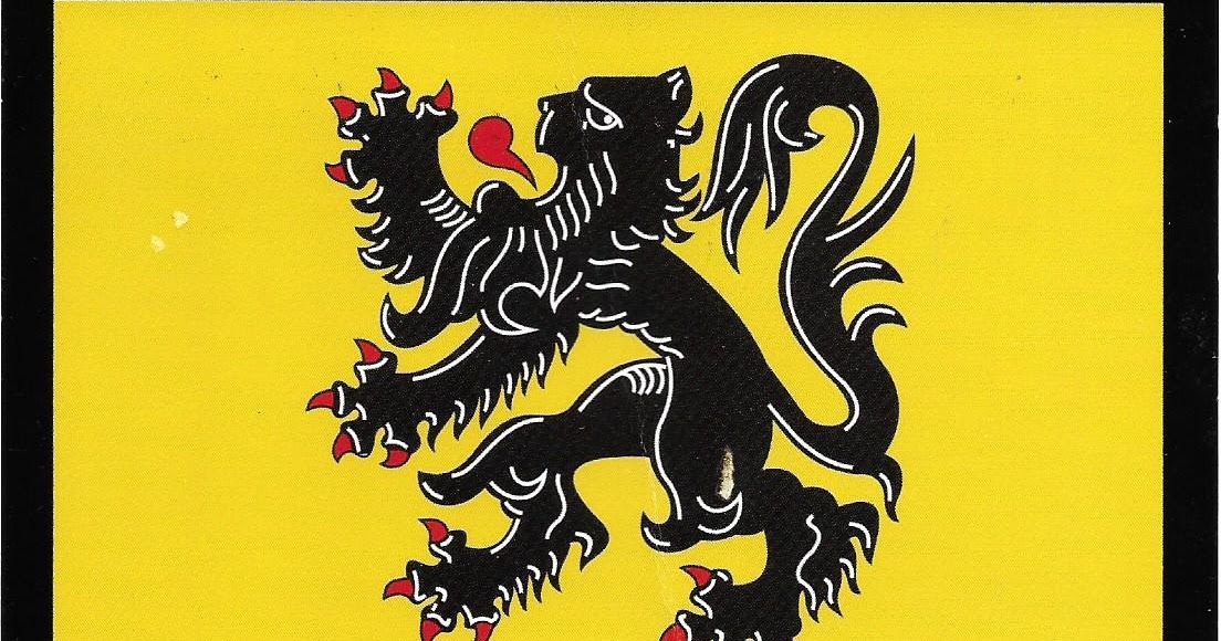 POSTCARD ALBANIA: The flag of the Flemish region