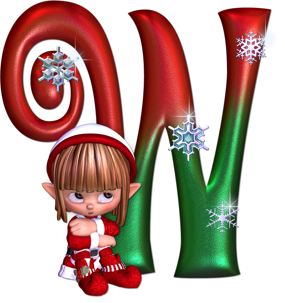 Abecedario con Elfos de Navidad. Alphabet with Christmas Elf. - Oh my ...