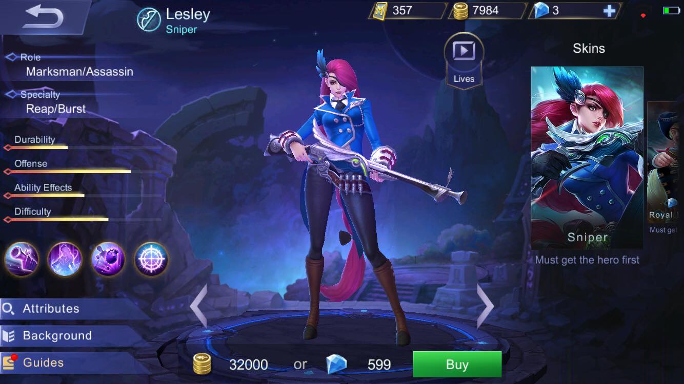 Guide Build Gear Lesley Savage Tersakit Mobile Legends