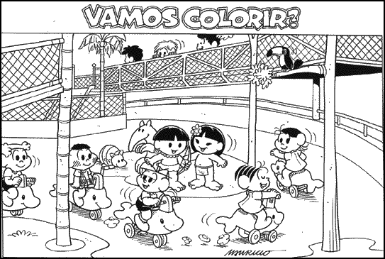 CANTINHO DA MAMI: Dia do índio com a Turma da Mônica para colorir.