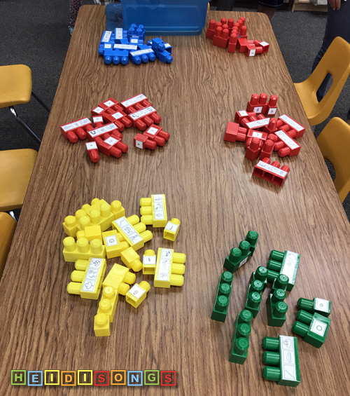Mega Bloks Alphabet & Beginning Sounds Match Idea