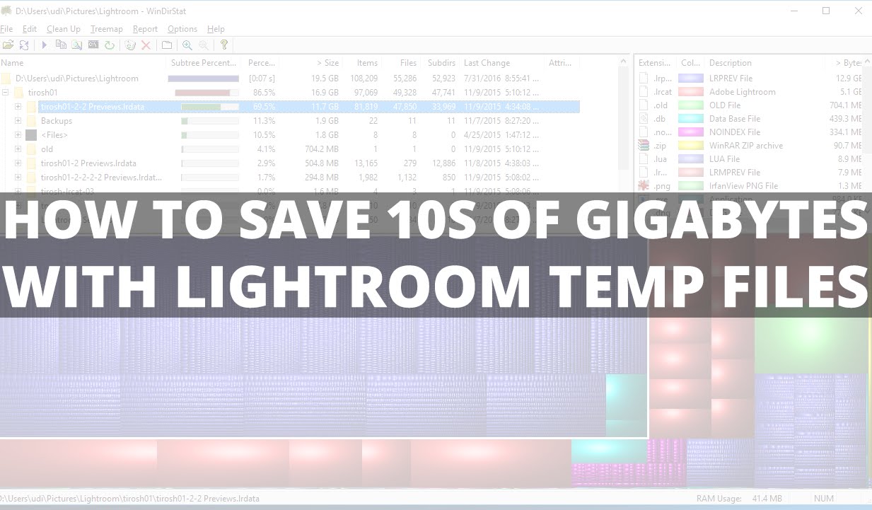 How to save 10s of gigabytes with lightroom temp files - Photography ...